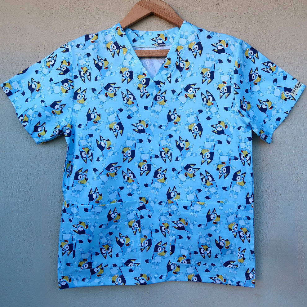 Just Bluey Scrub Top 💙🩵 – Third Generation Threads
